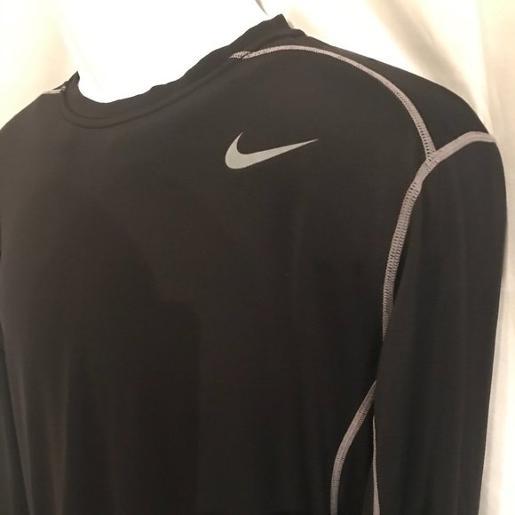Nike | Shirts | Nike Pro Combat Compression Black Drifit Front Cross ...